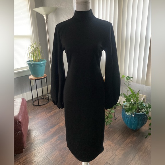 Boohoo | Dresses | Sexy Mock Neck Ballon Sleeves | Poshmark